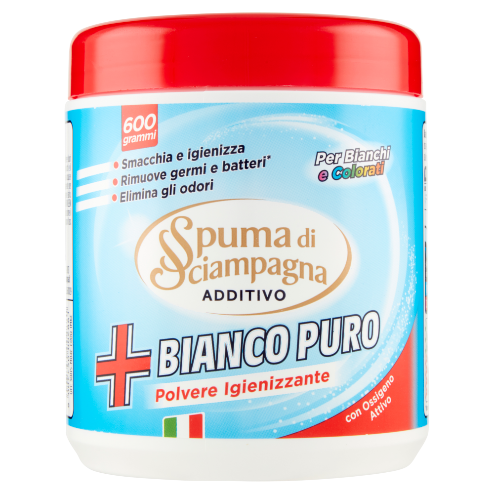 Spuma di Sciampagna Additivo Bianco Puro Polvere Igienizzante 600 g ...