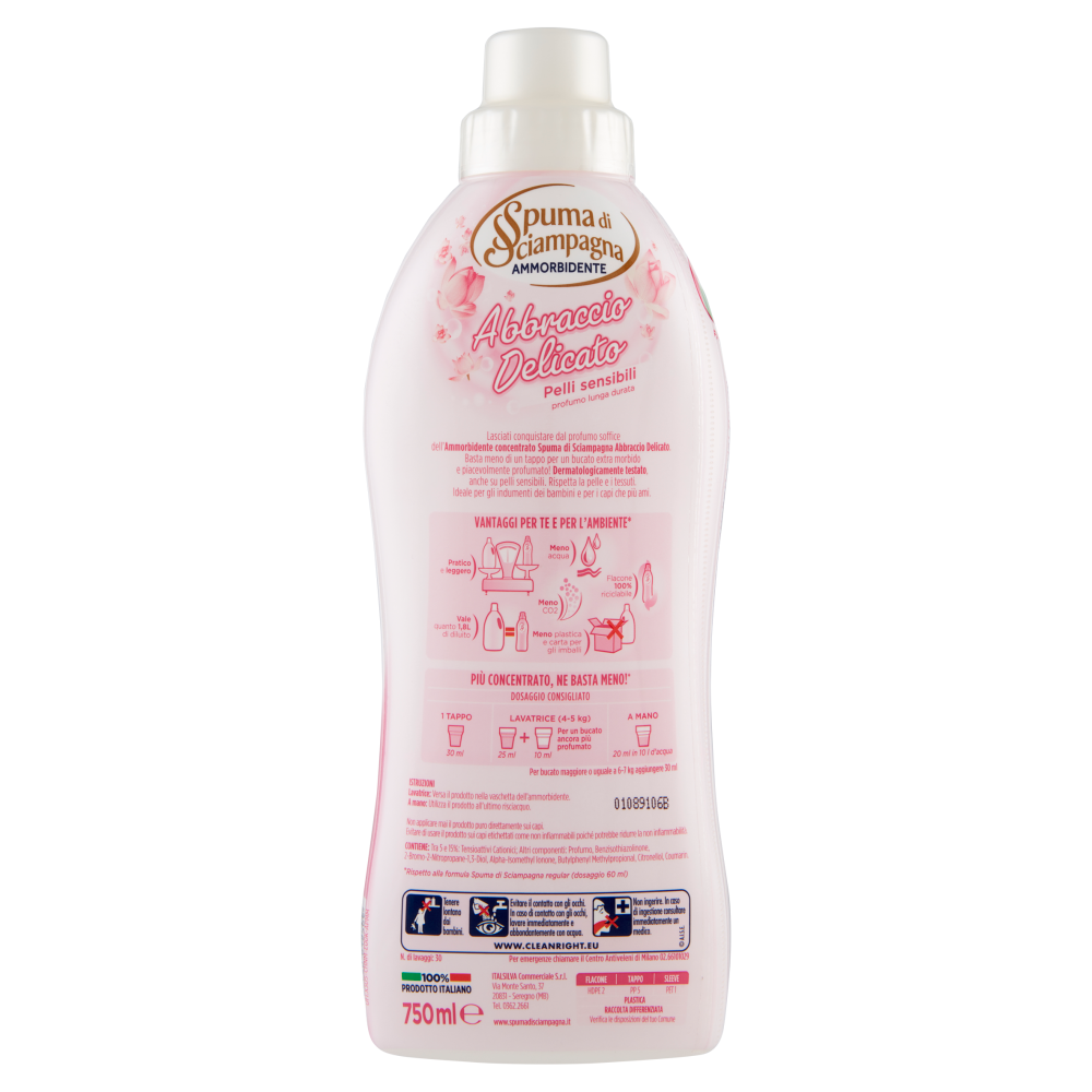 Spuma di Sciampagna Ammorbidente Abbraccio Delicato 750 ml | Caddy's